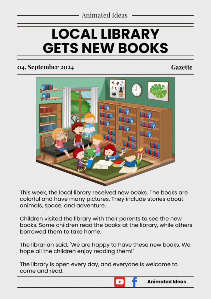 Printable Kids Newsletter – Animated Idea's Gazette PDF - Animated Ideas