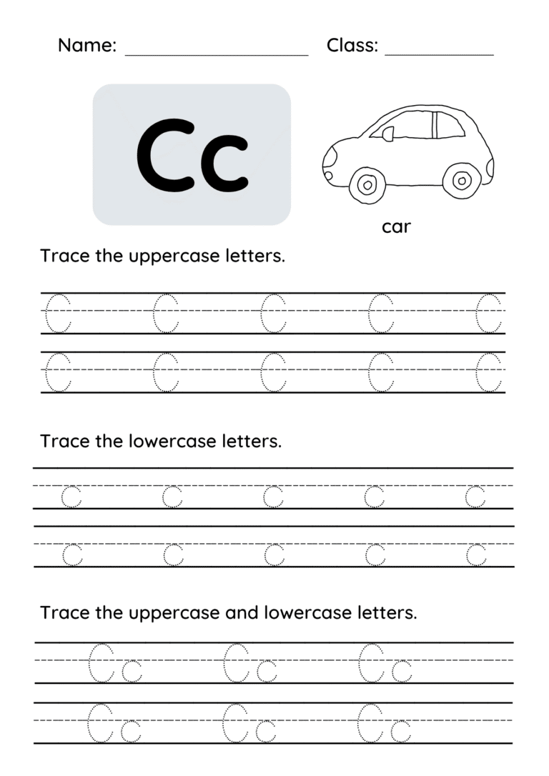 Alphabet Tracing Worksheet – A to Z (Printable PDF) - Animated Ideas