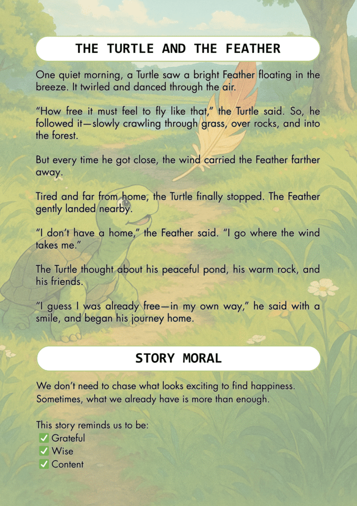 The Turtle and the Feather - Animated Ideas