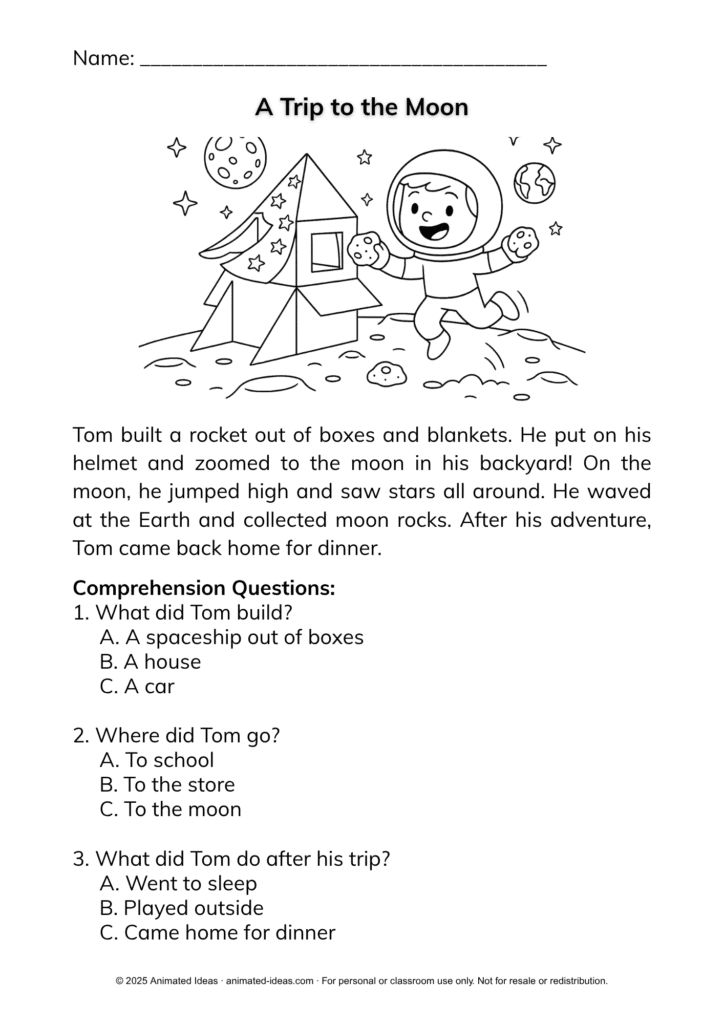 Imaginative Reading Passages for Kids – 5 Fun Fiction Stories with ...