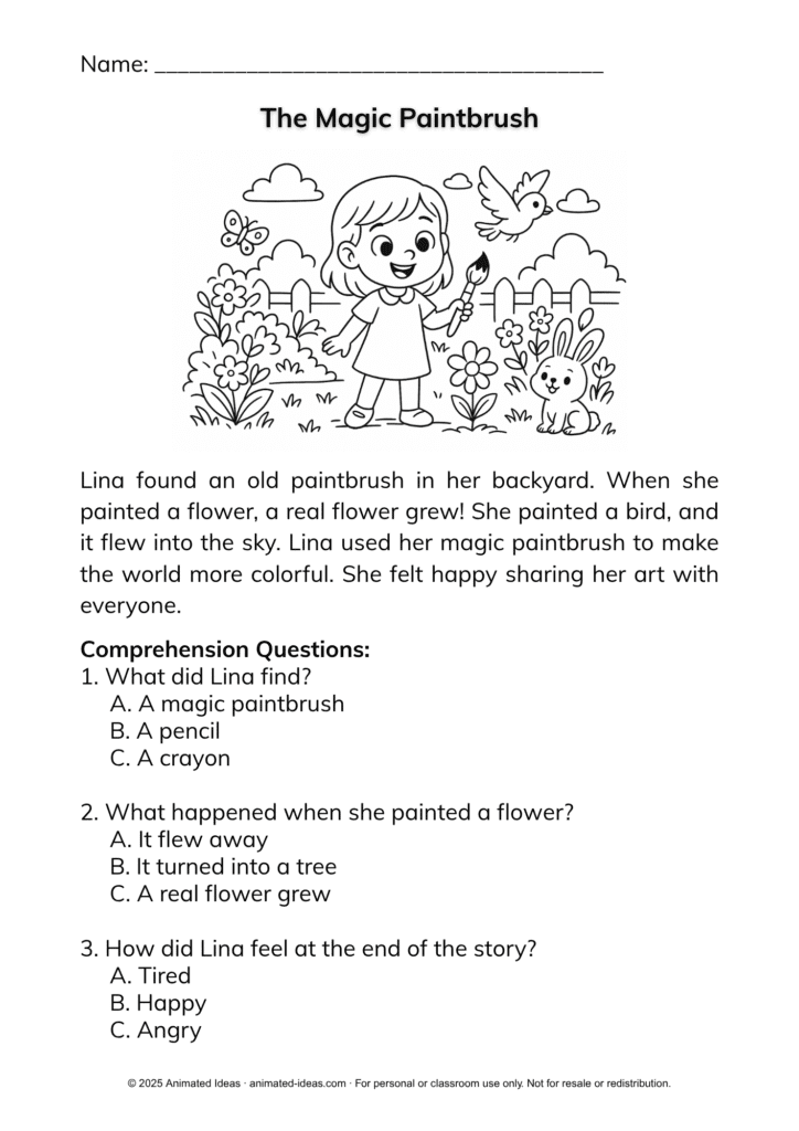 Imaginative Reading Passages for Kids – 5 Fun Fiction Stories with ...