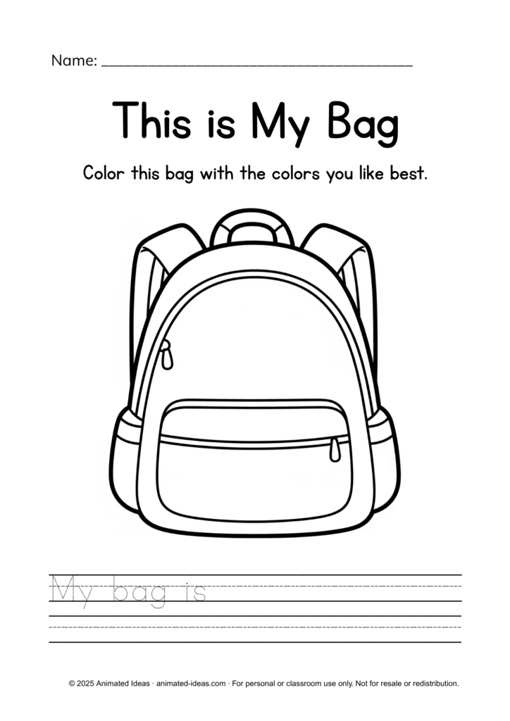 Printable Coloring Worksheets for Kids - Animated Ideas