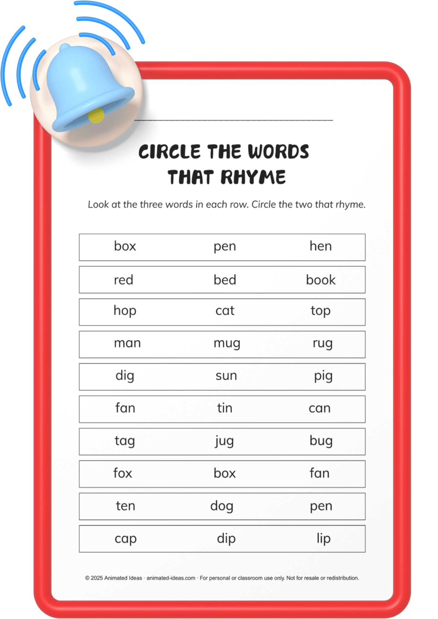 Rhyming Worksheets for 2nd Graders – Free Printable Activities ...