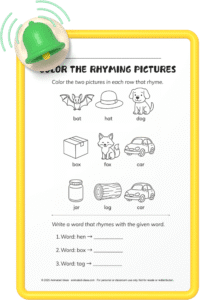 Rhyming Worksheets for 2nd Graders – Free Printable Activities ...