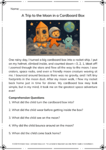 Kids Reading Comprehension Passages with Questions - Animated Ideas