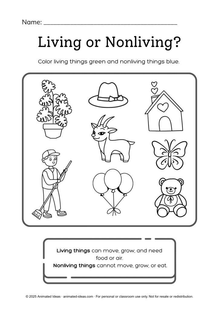 Living and Nonliving Things - Animated Ideas