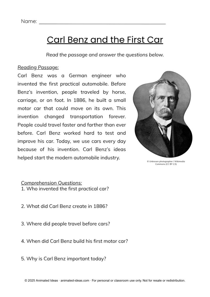 Famous Scientists Worksheets Bundle - Animated Ideas