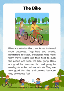 Transportation Reading Comprehension Worksheets for Kids (K–2 ...