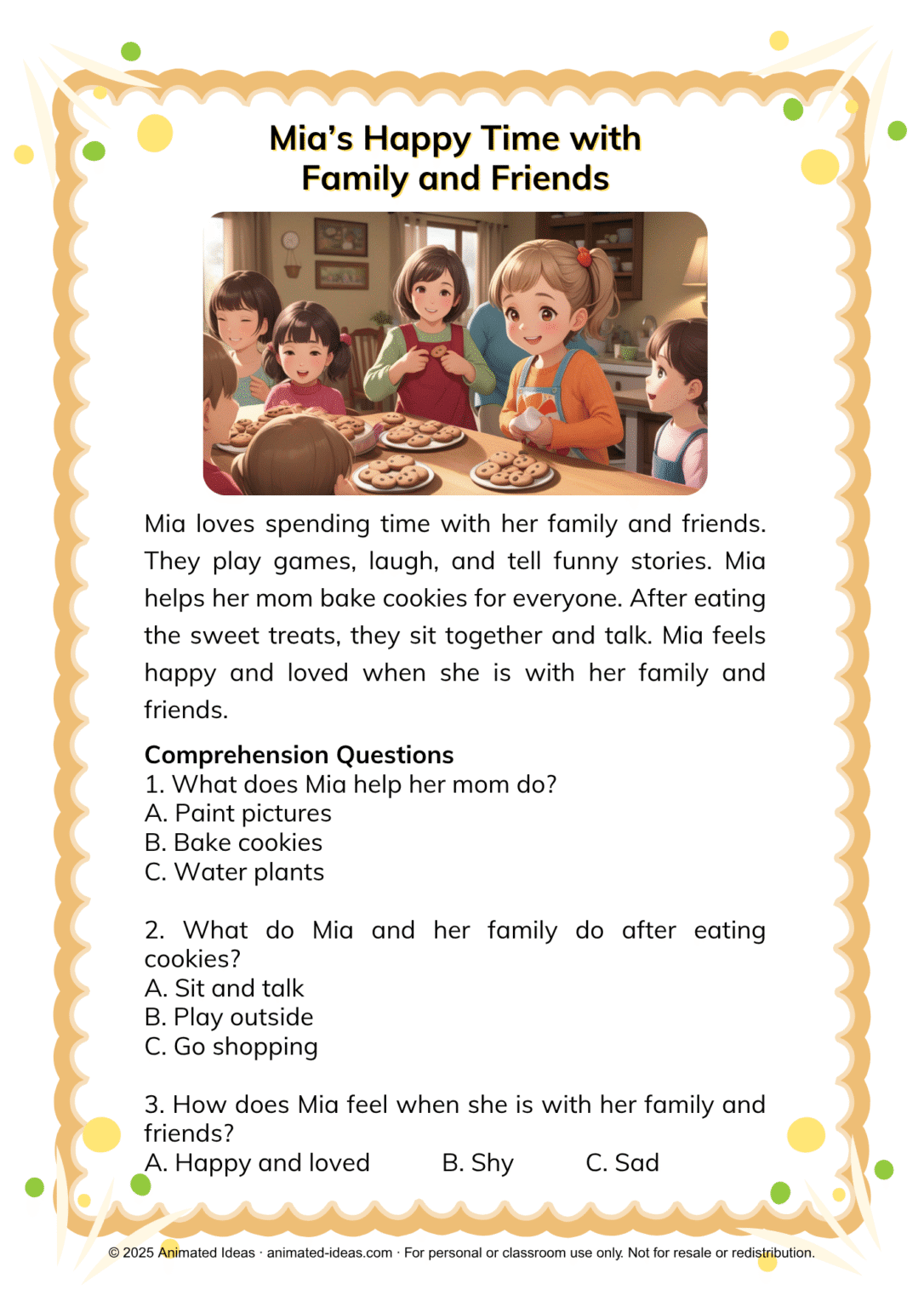 Daily Stories and Questions for Young Readers - Animated Ideas