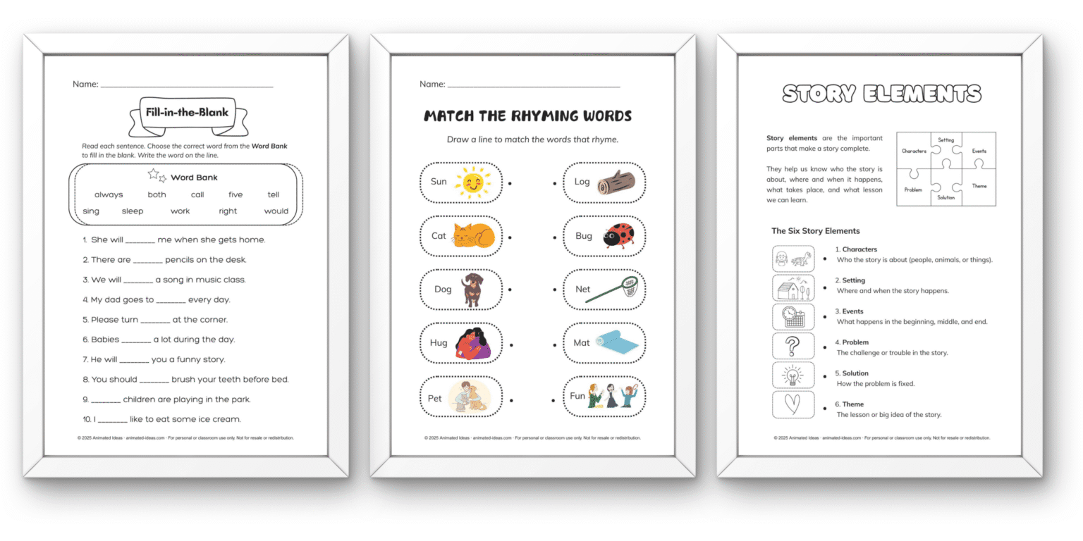 2nd Grade English Worksheets - Animated Ideas