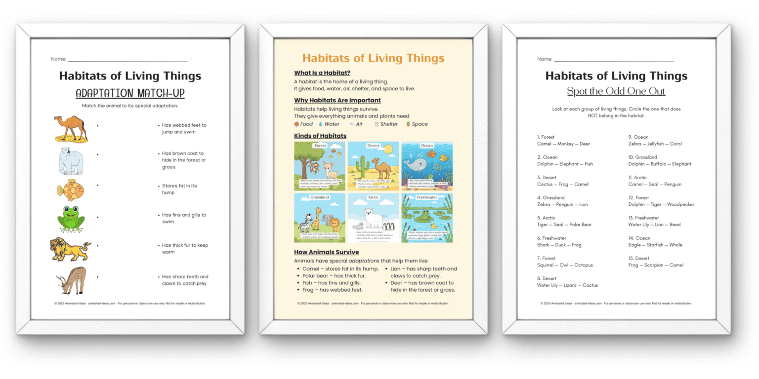 Habitats of Living Things - Animated Ideas