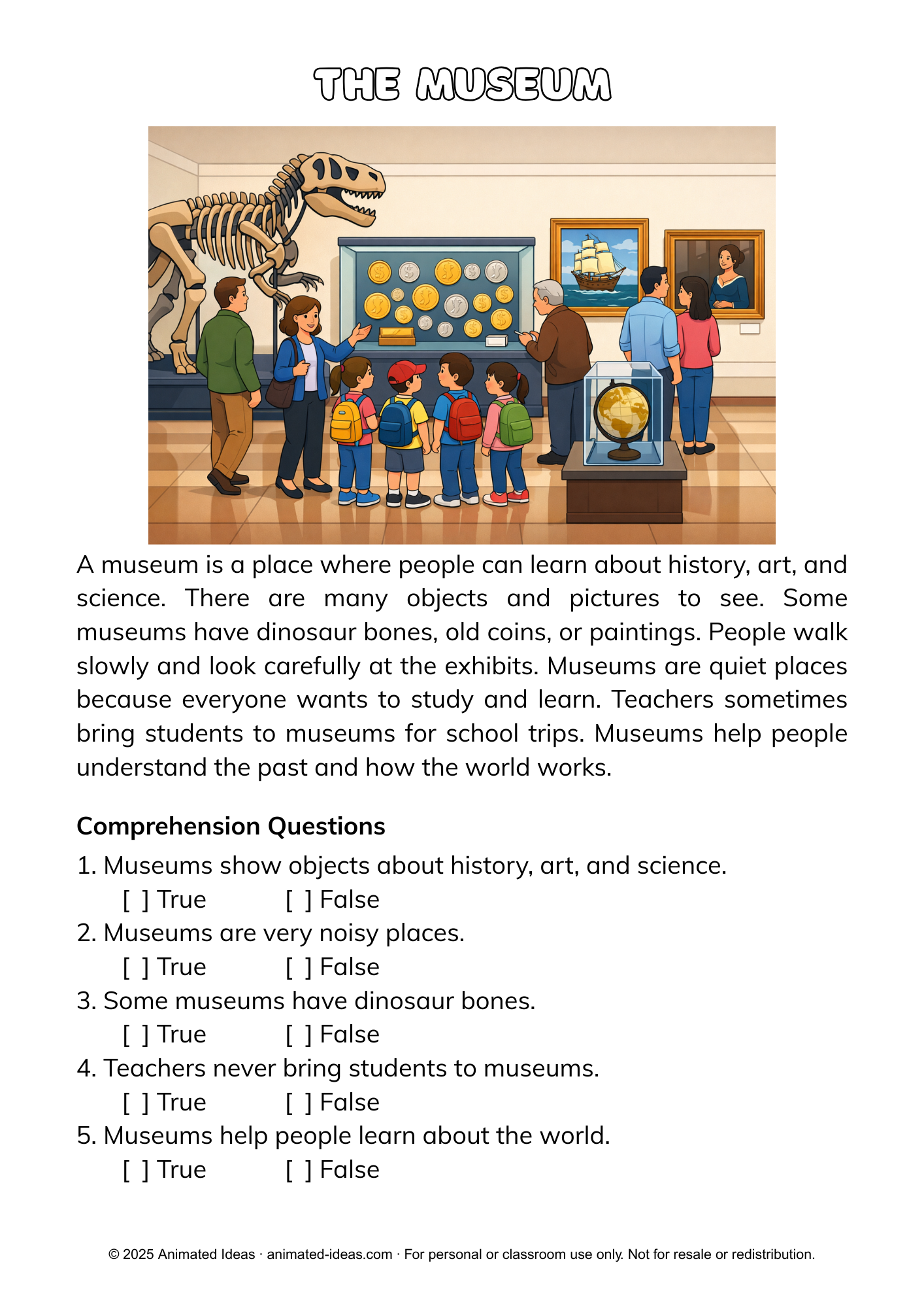 Reading Passages for Kids and Beginners - Animated Ideas