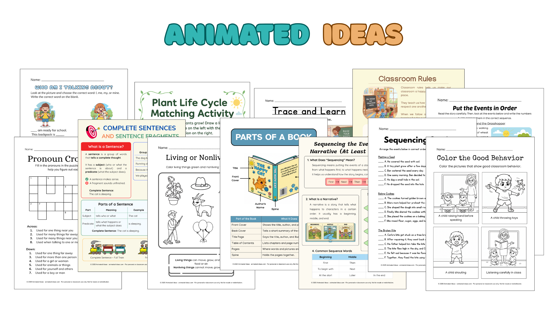 Advanced English Lessons, Worksheets & Notes - Animated Ideas